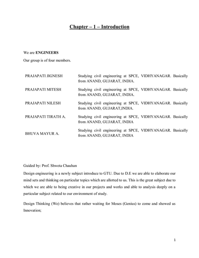 Design engineering 2A report | PDF