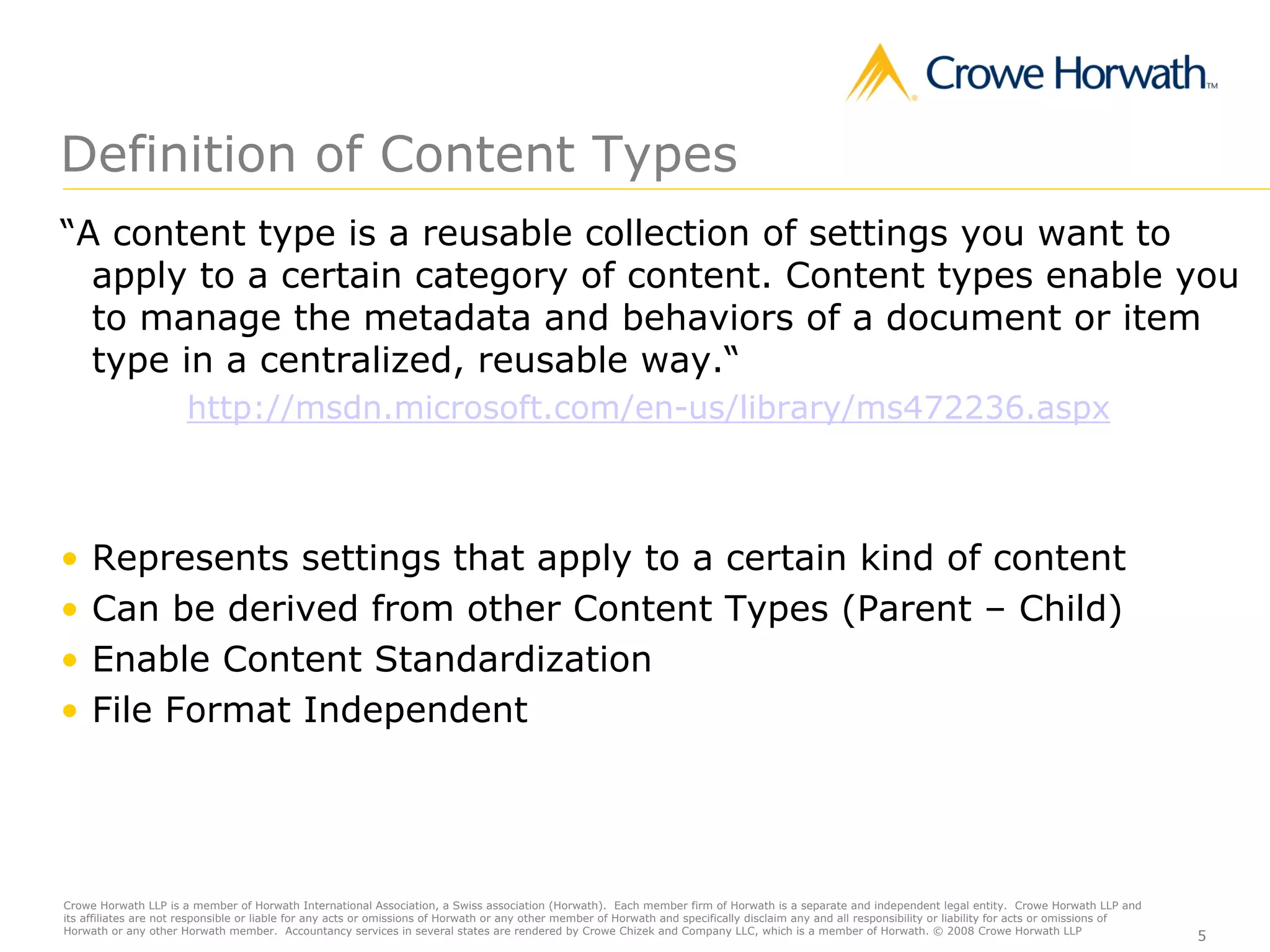 Power of SharePoint Content Types | PPT