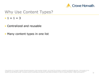 Power of SharePoint Content Types | PPT