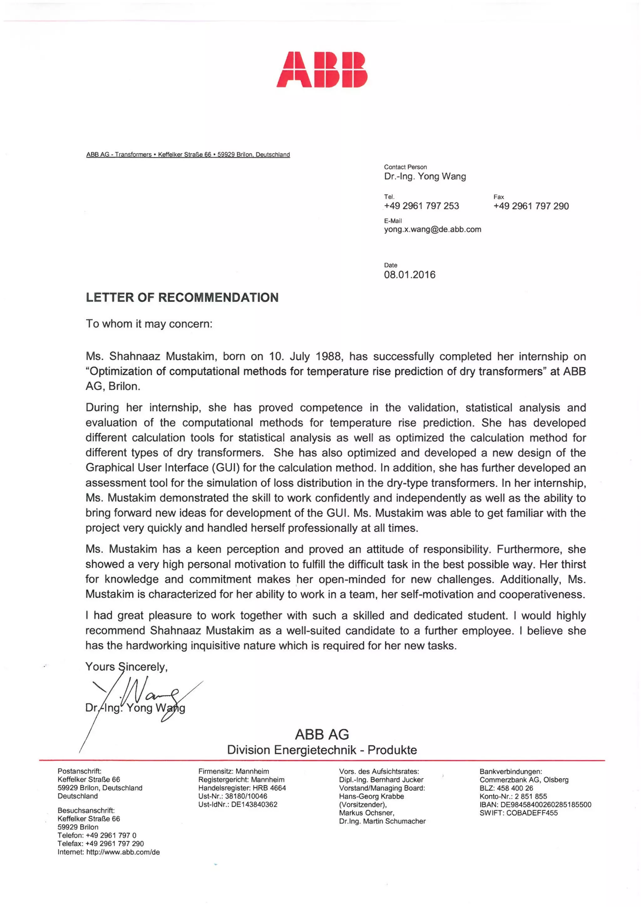 ABB_Reference letter | PDF