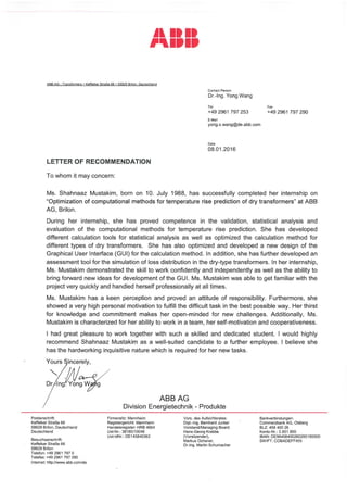 ABB_Reference letter | PDF