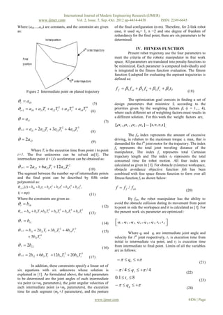 Optimal Motion Planning For a Robot Arm by Using Artificial Bee Colony (ABC) Algorithm | PDF