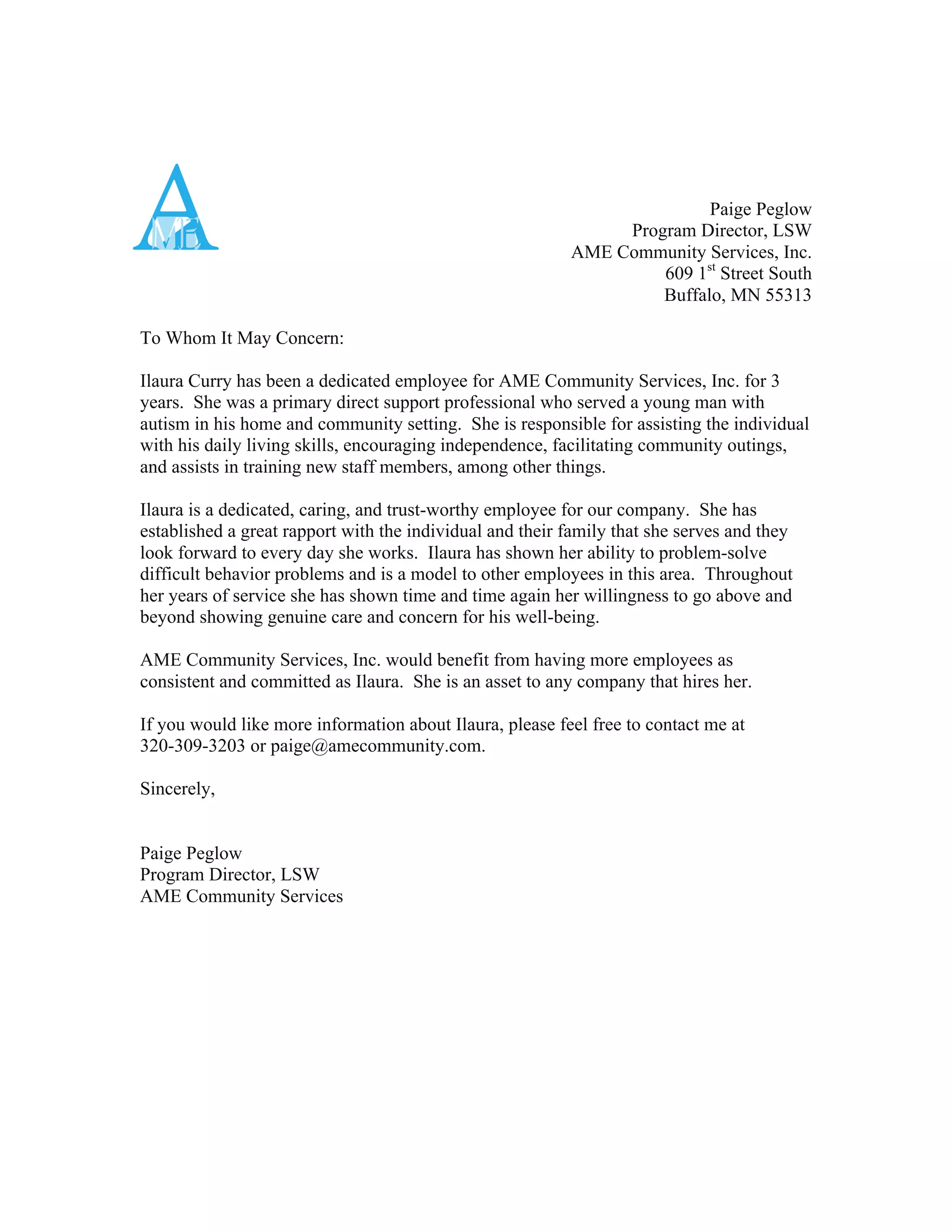 AME reference letter | PDF
