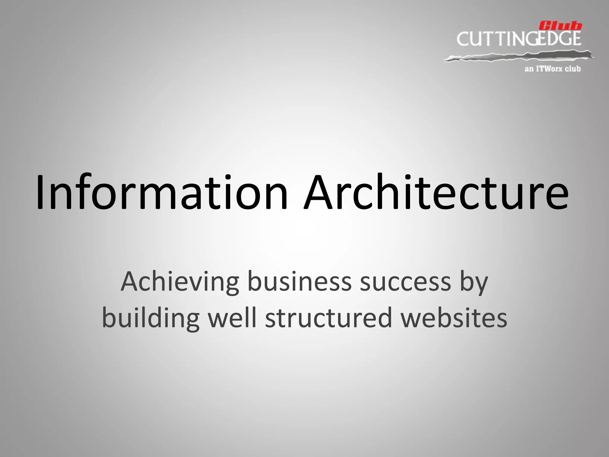 Information Architecture | PPTX