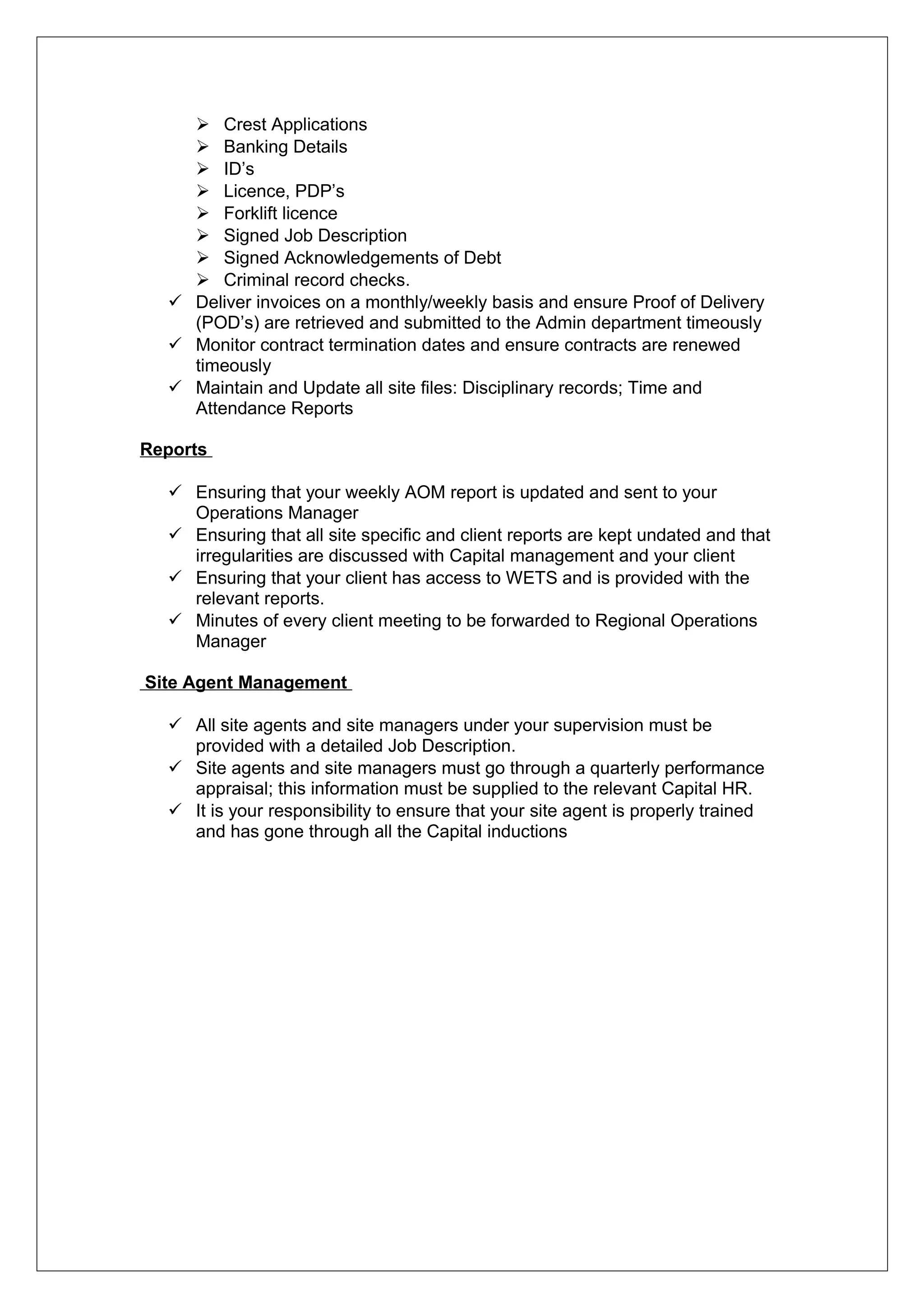 Job Description - AOM | DOC