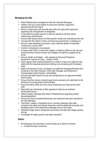 Job Description - AOM | DOC | Human Resources | Business