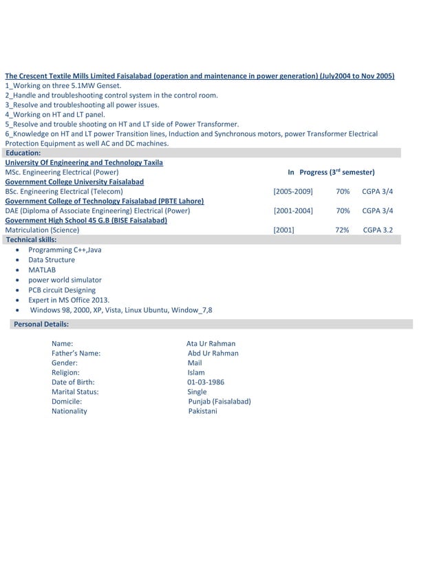 Updated My CV pdf | PDF