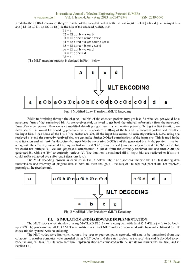Combating Bit Losses in Computer Networks using Modified Luby Transform Code | PDF | Computer ...