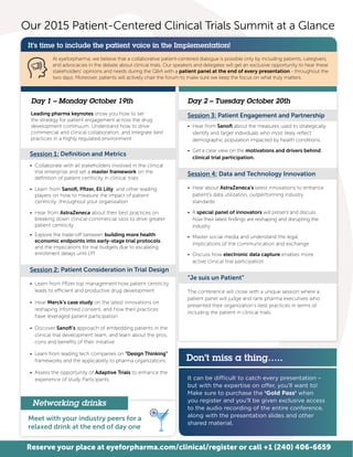 Patient-Centered Clinical Trials 2015 | PDF