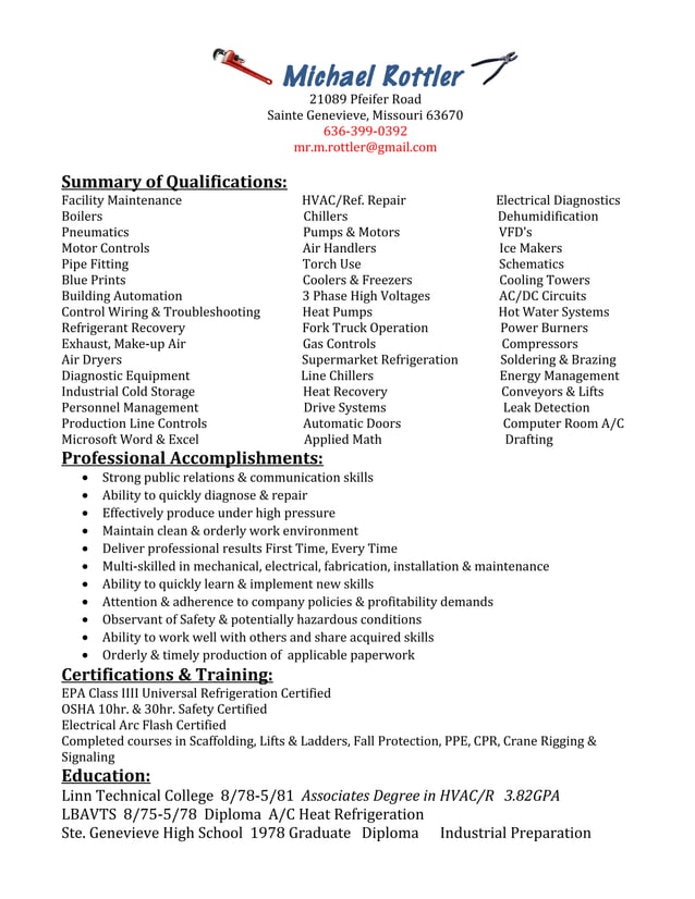 MDR Resume 2016 | DOC | Home Appliances | Home & Garden