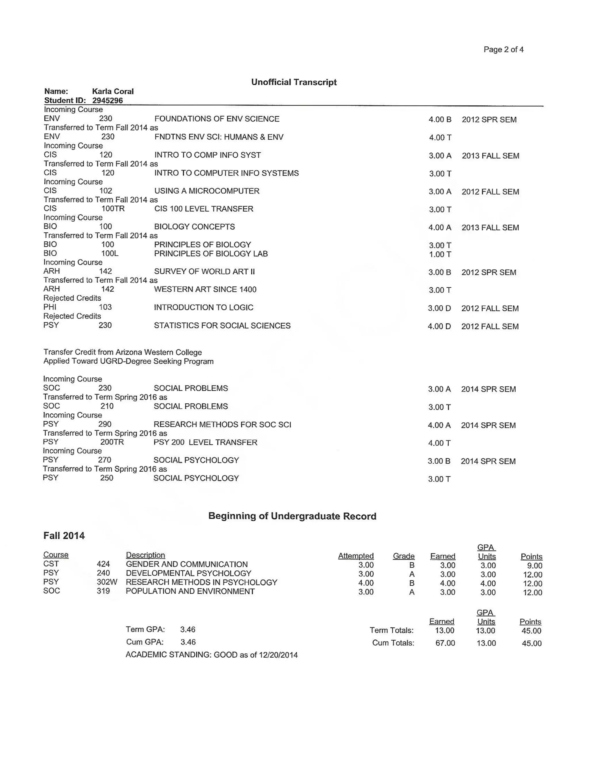 NAU-transcript-2 | PDF