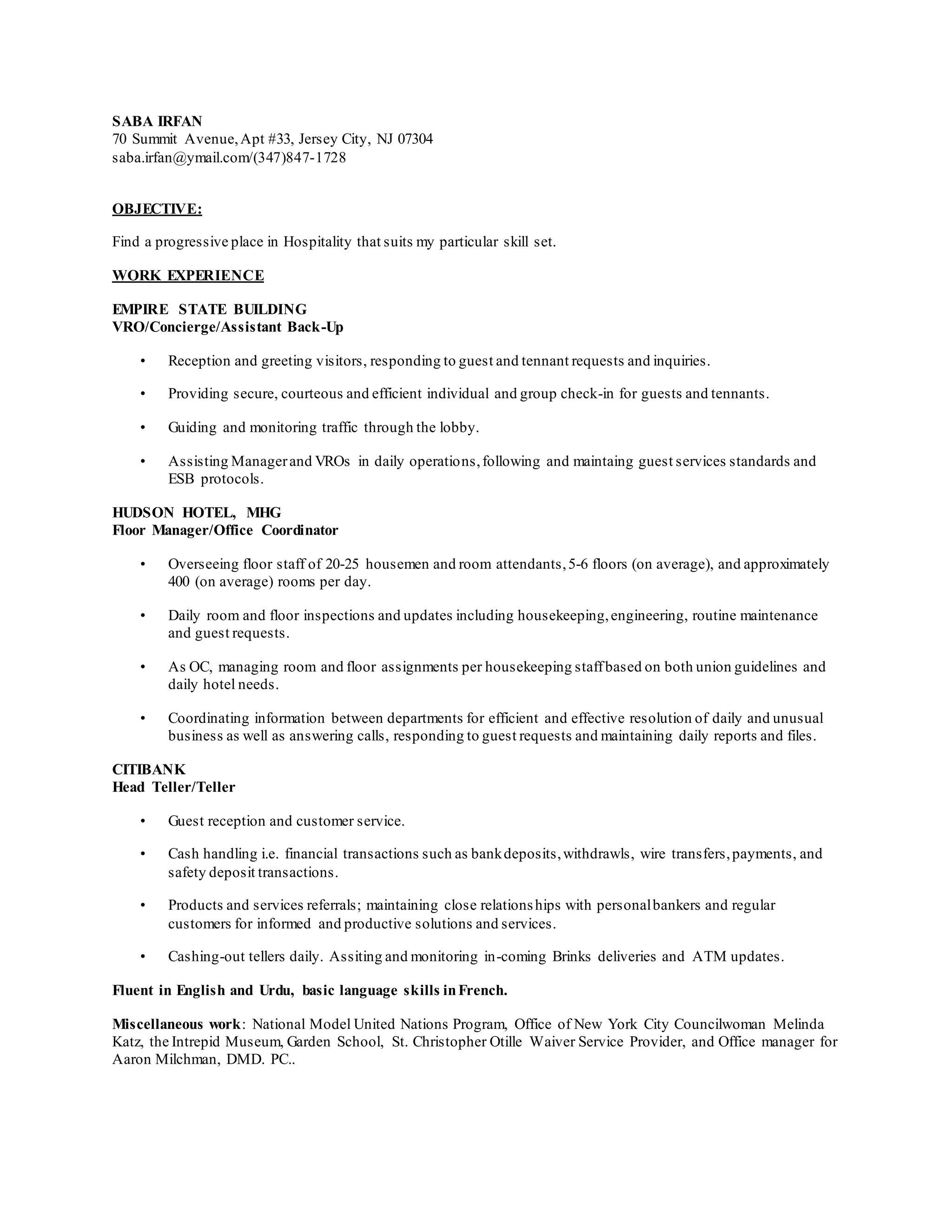 Saba Resume | DOCX
