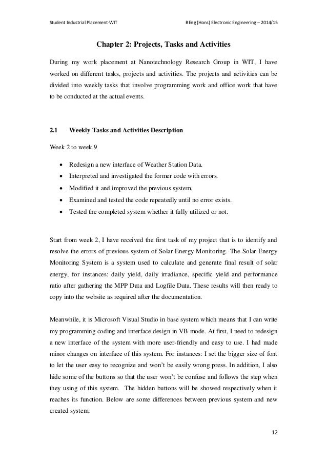 Final Work Placement Report