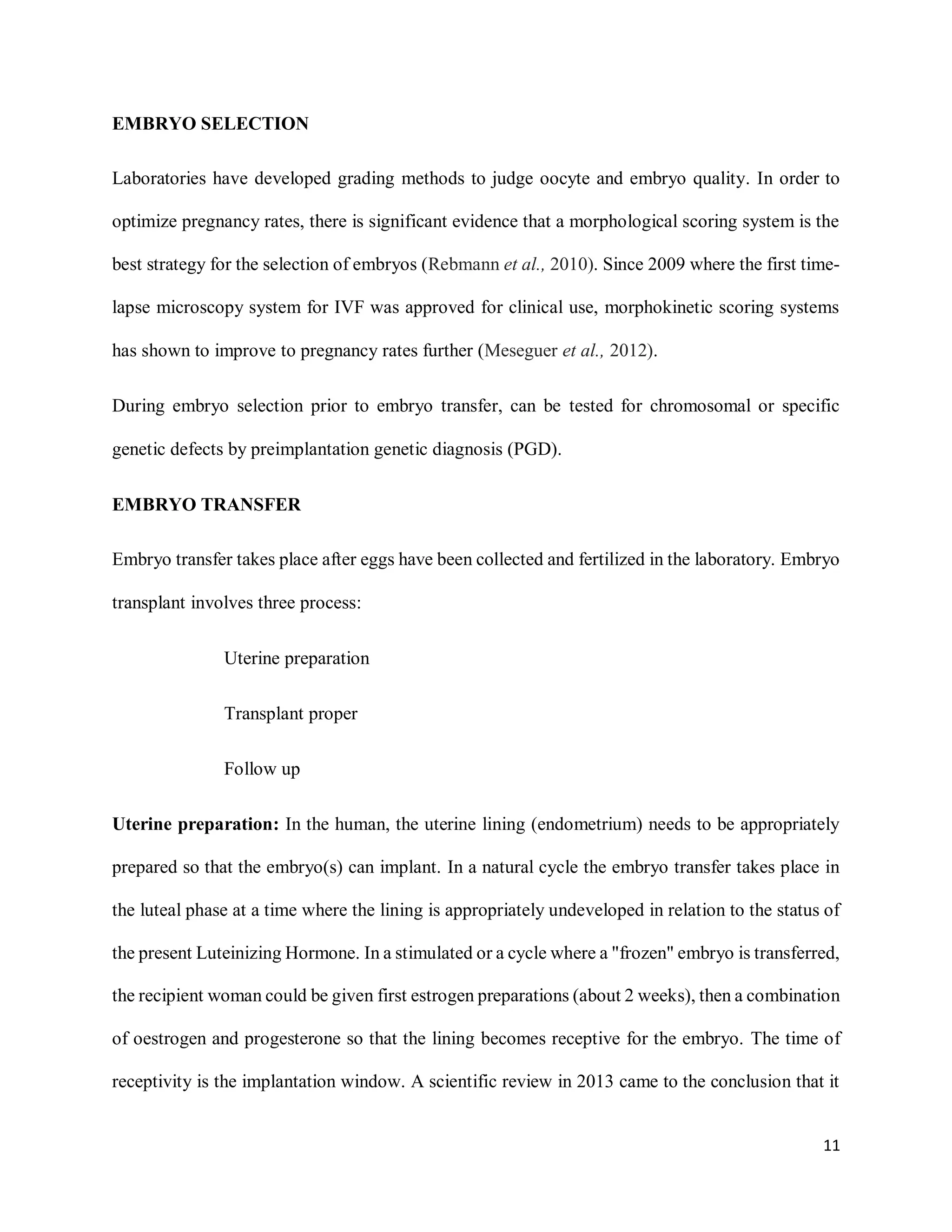 BASIC STEPS IN IN VITRO FERTILIZATION (IVF) | PDF