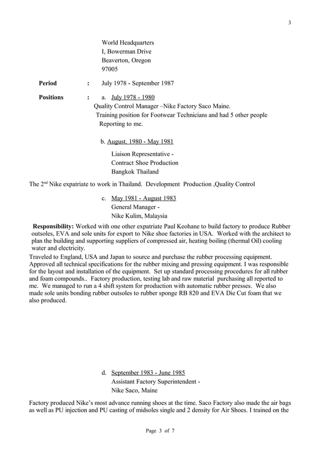 Paul Means Resume Jan. 2016 | DOC | Apparel Industry | Industries