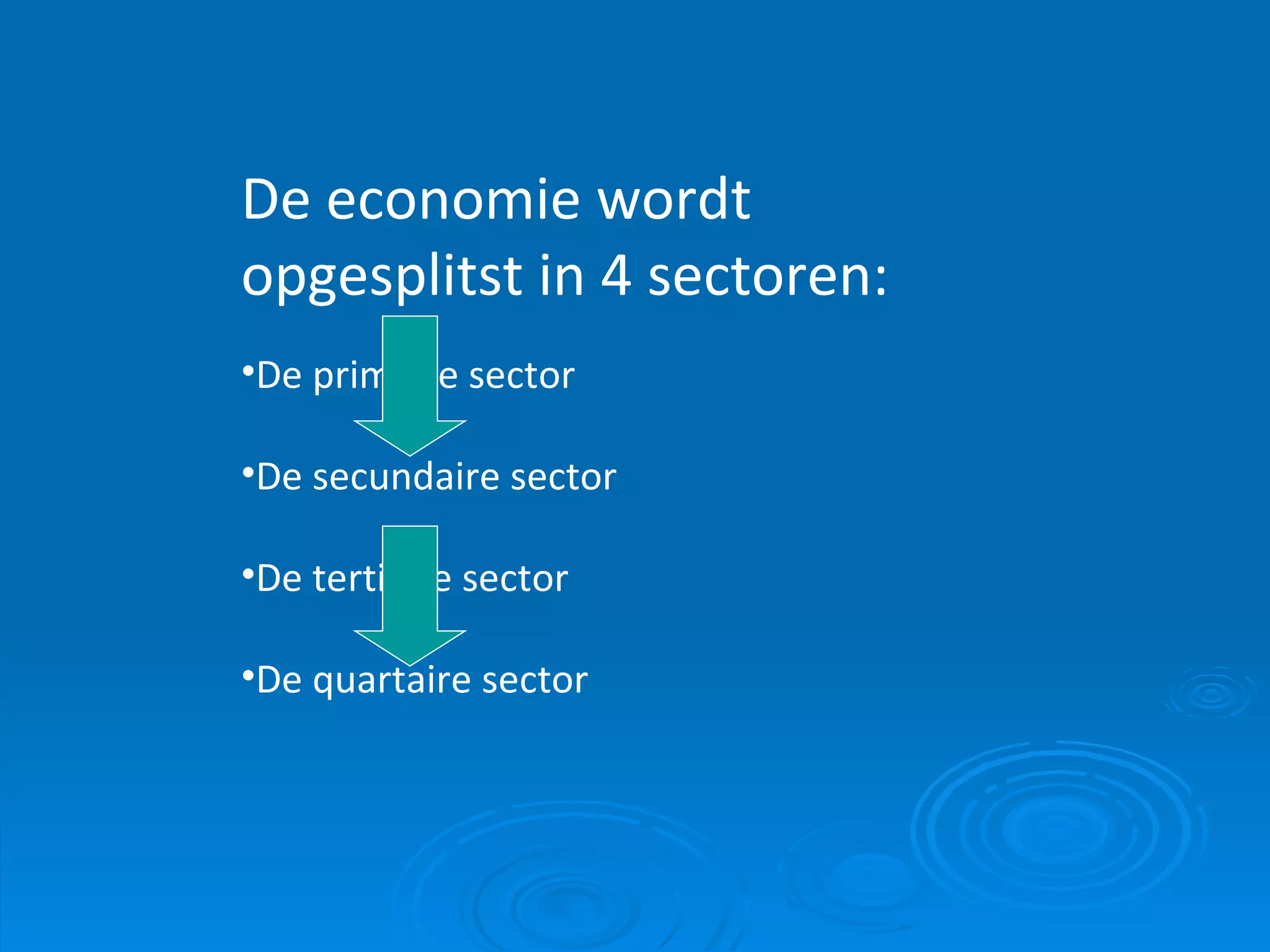 De 4 Sectoren In De Economie | PPT