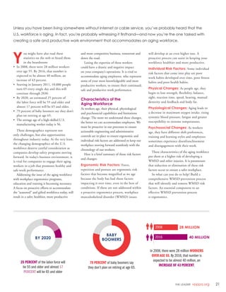 Extending the life of your workforce, ergonomic design for aging ...