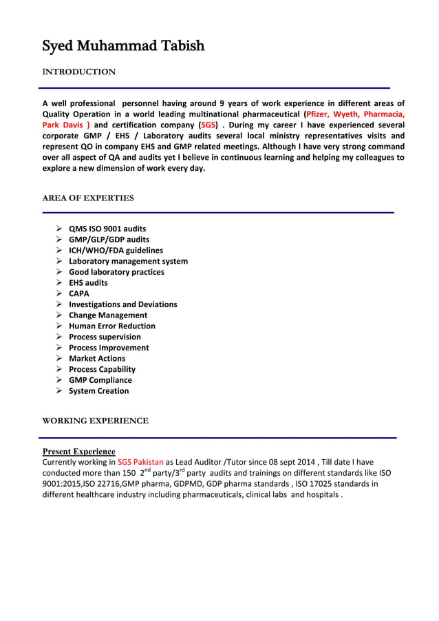 Tabish resume | PDF