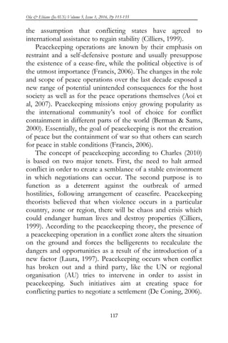 Mission with Hindrance African Union (AU) and Peacekeeping Operations | PDF