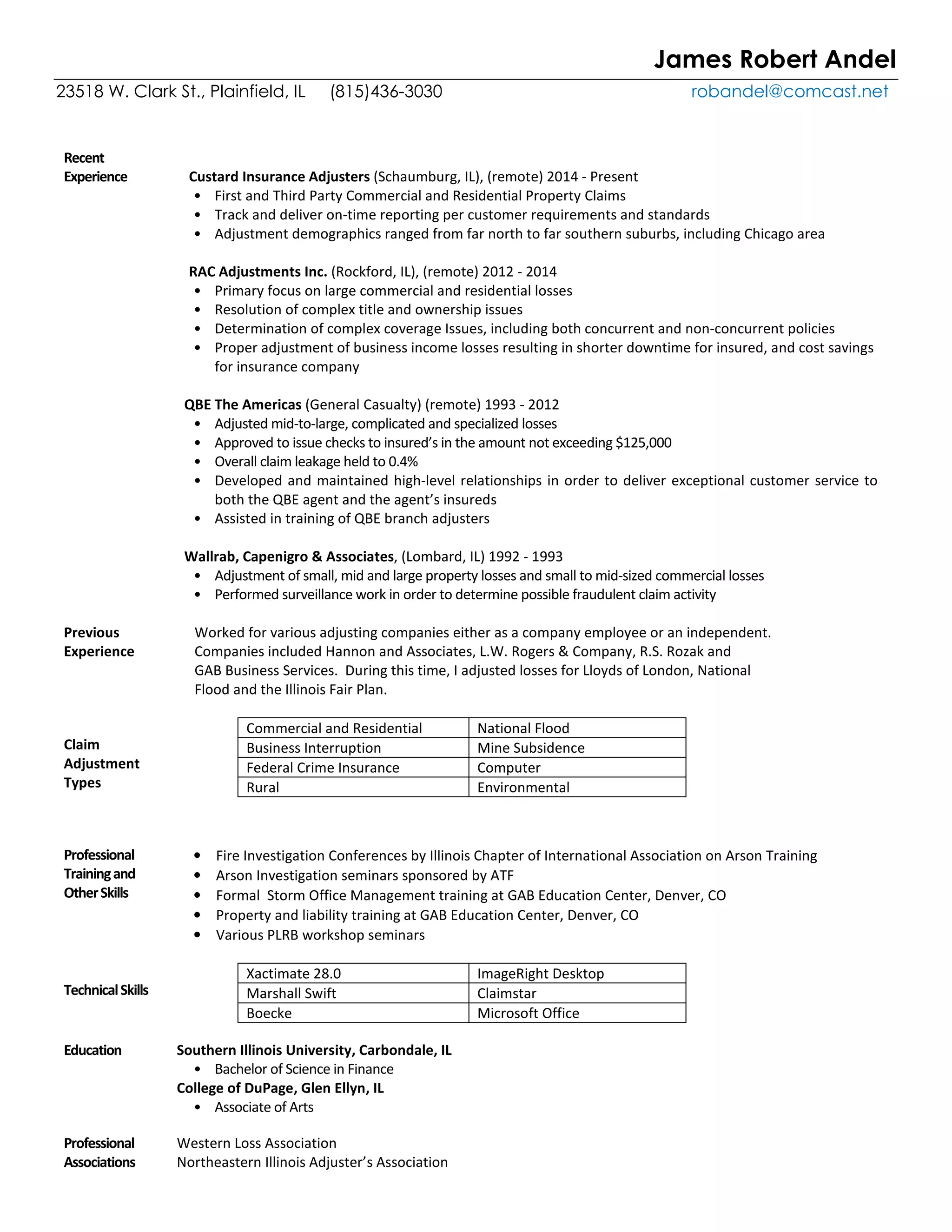 Andel Resume | PDF