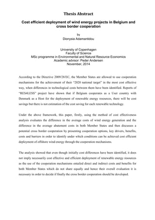 Master's Thesis Abstract | PDF | Power and Energy Industry | Industries