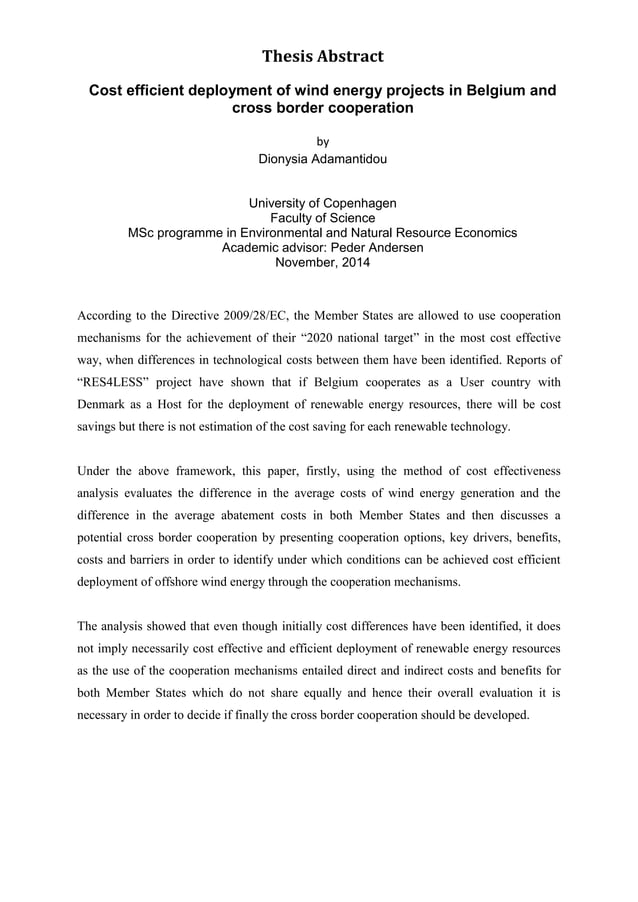 Master's Thesis Abstract | PDF | Power and Energy Industry | Industries