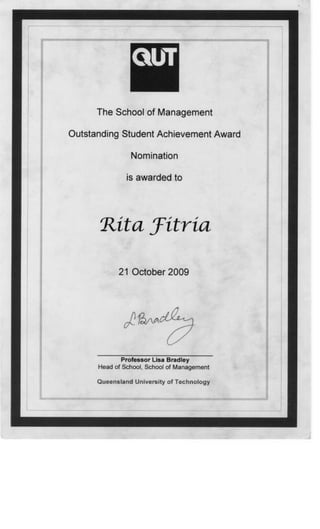 Outstanding Student Achievement Award | PDF