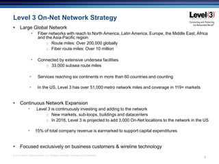 Level 3 ON NET Fiber Advantages | PDF | Computer Networking | Computing