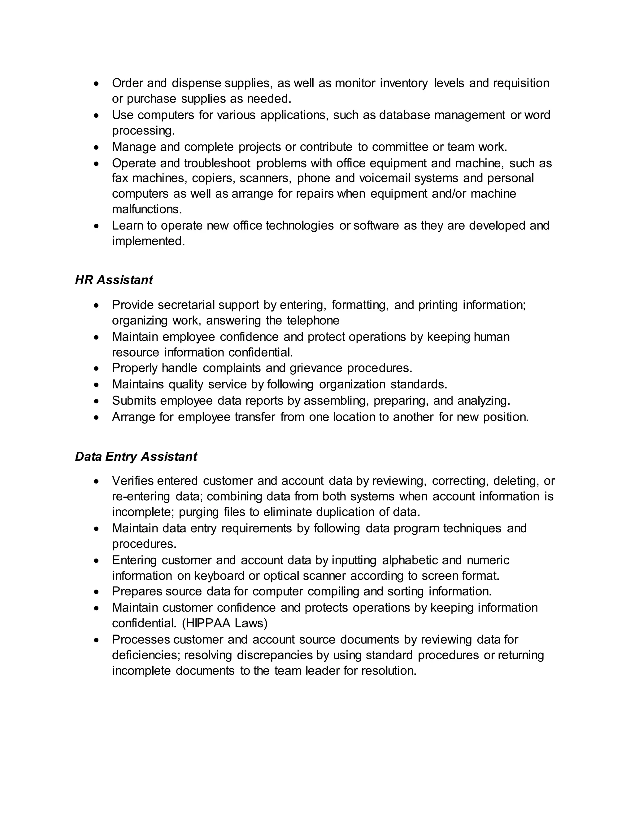 Extended Job Description Background | PDF