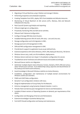 Anto Bino Santhosh MCA | PDF