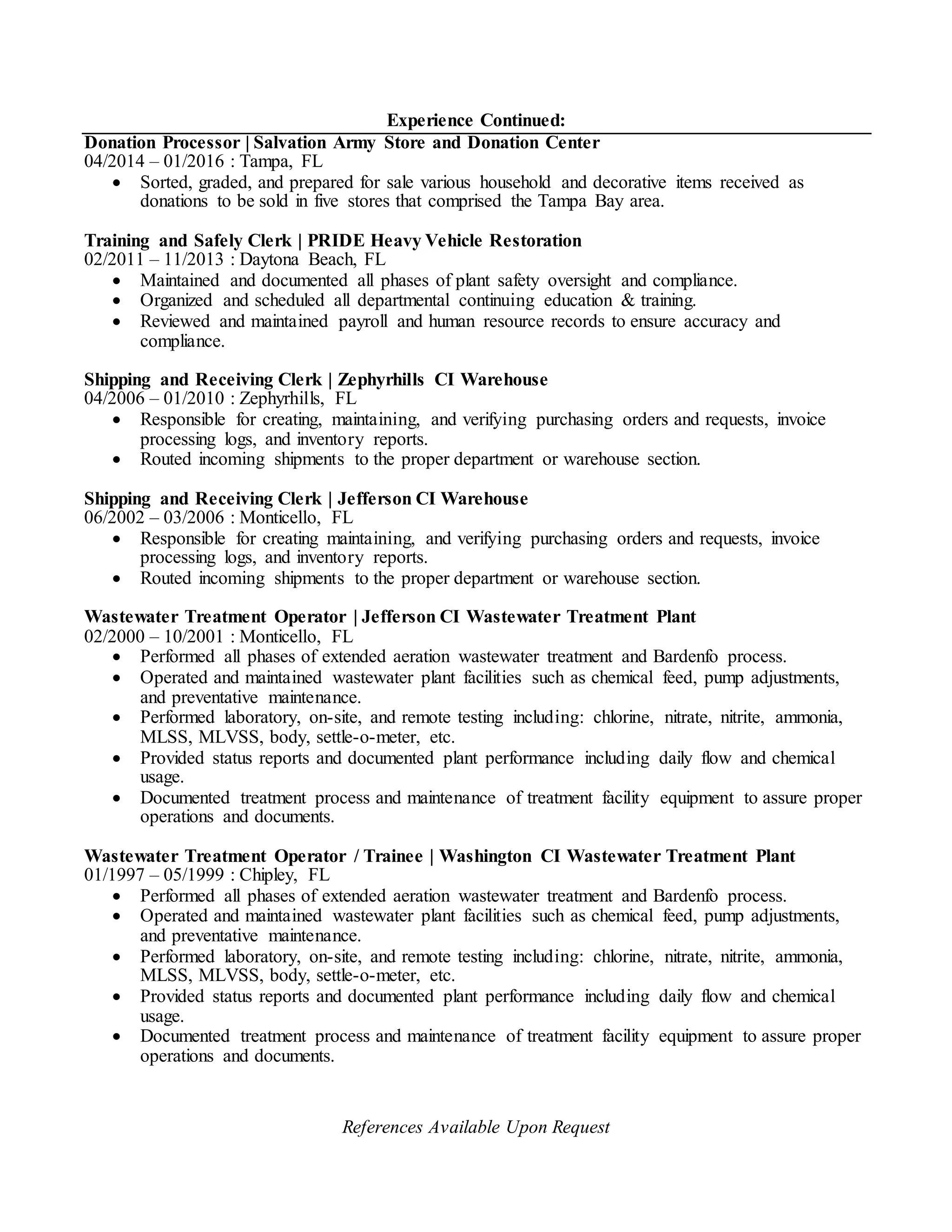 Barry Haynes_wastewater operator resume | DOCX