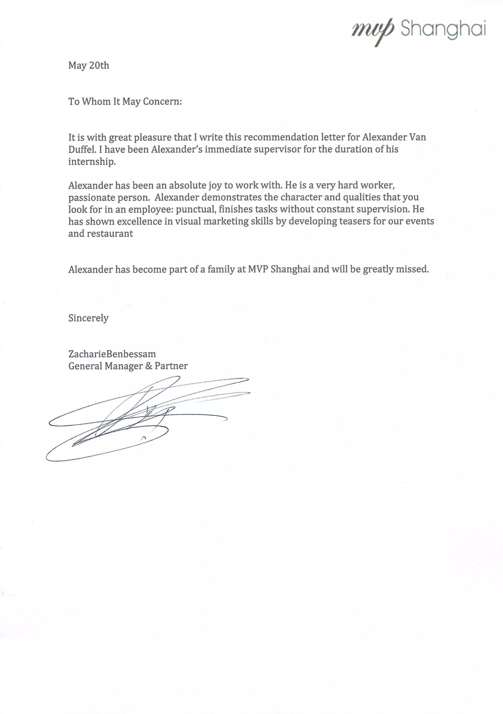 recommendation letter alex scan | PDF