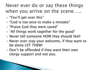 Helping The Grief Stricken and Traumatized | PPTX | First Aid | Injuries