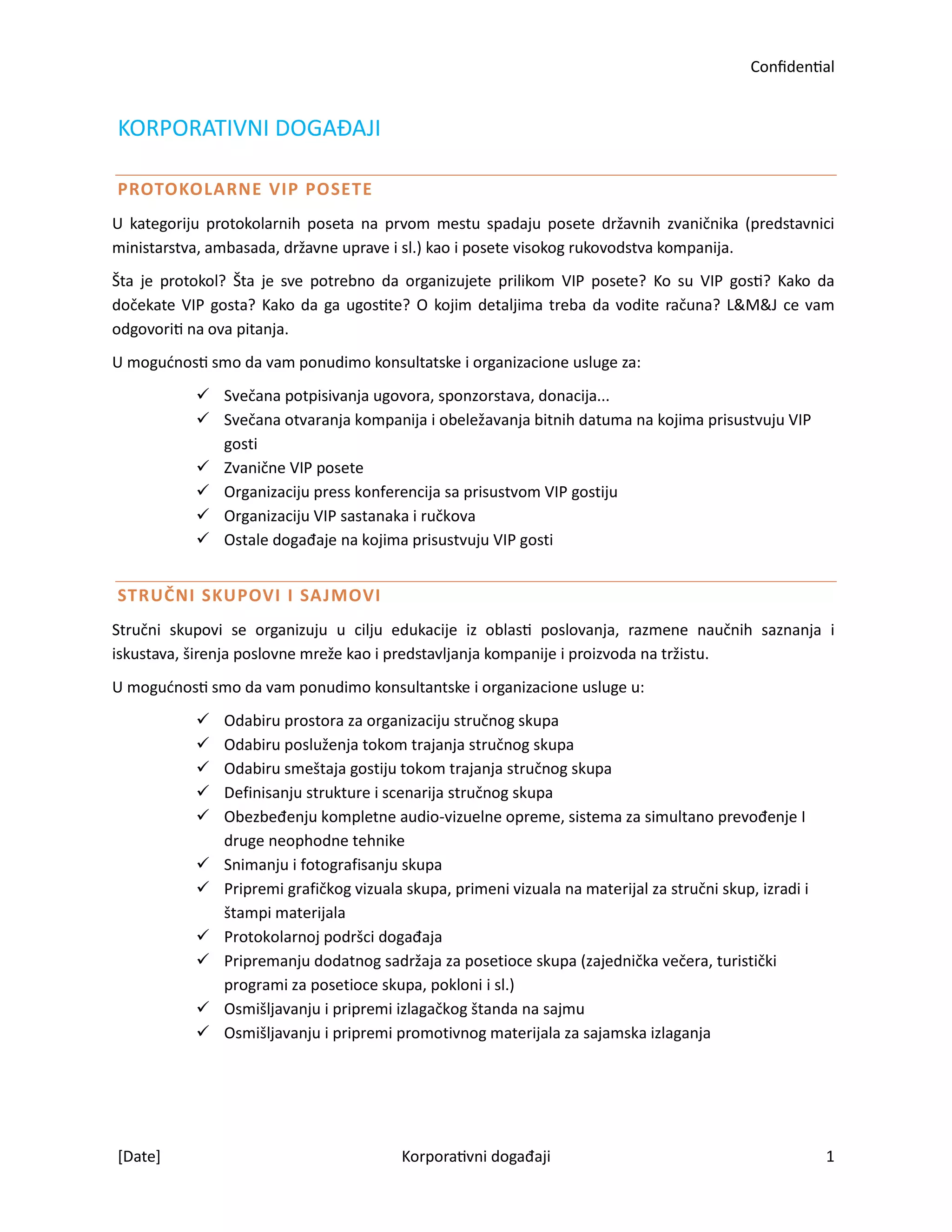 Korporativni dogadjaji | PDF