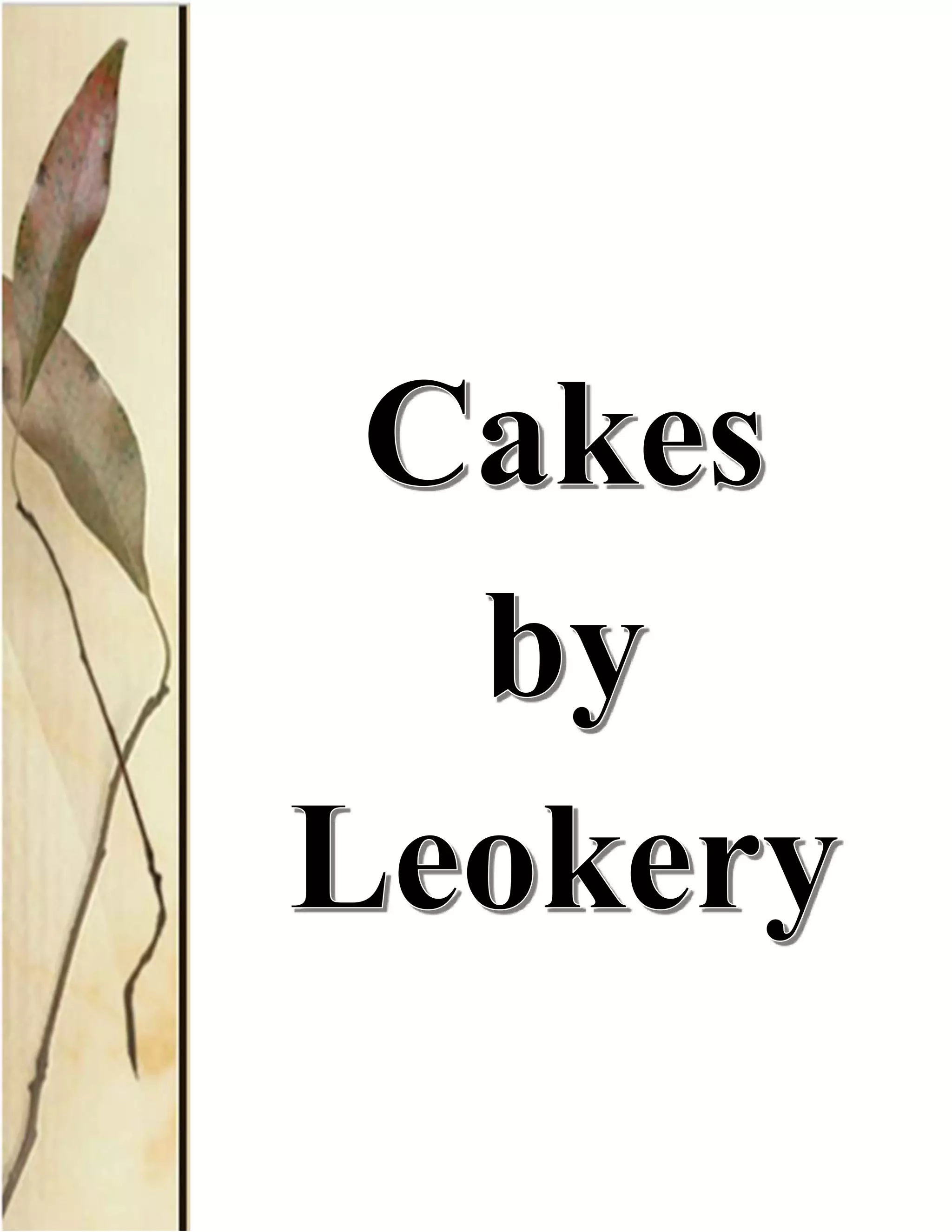 Introduction to Cakes Homework | DOCX