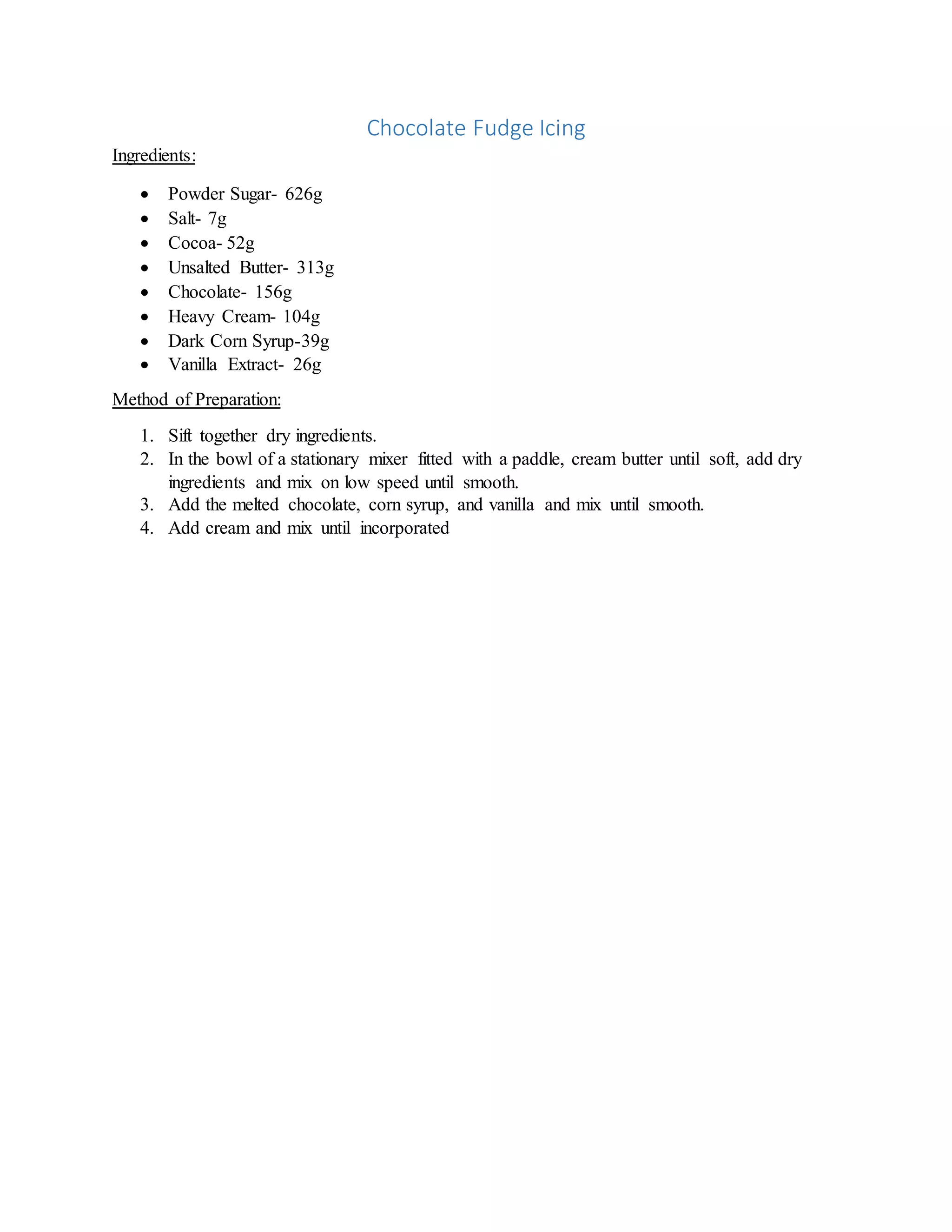 Introduction to Cakes Homework | DOCX