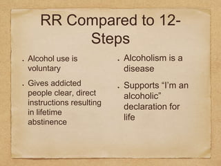Rational Recovery by D.F. Barnwell, Presentation, PPT ver | PPTX