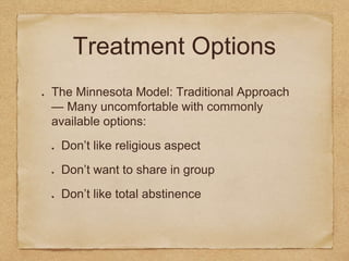 Rational Recovery by D.F. Barnwell, Presentation, PPT ver | PPTX