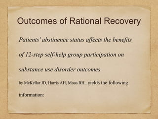 Rational Recovery by D.F. Barnwell, Presentation, PPT ver | PPTX