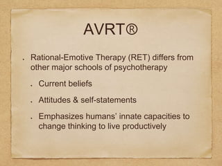 Rational Recovery by D.F. Barnwell, Presentation, PPT ver | PPTX