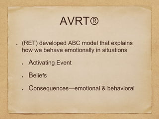 Rational Recovery by D.F. Barnwell, Presentation, PPT ver | PPTX