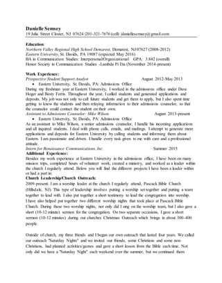 Danielle Semsey Resume | DOCX