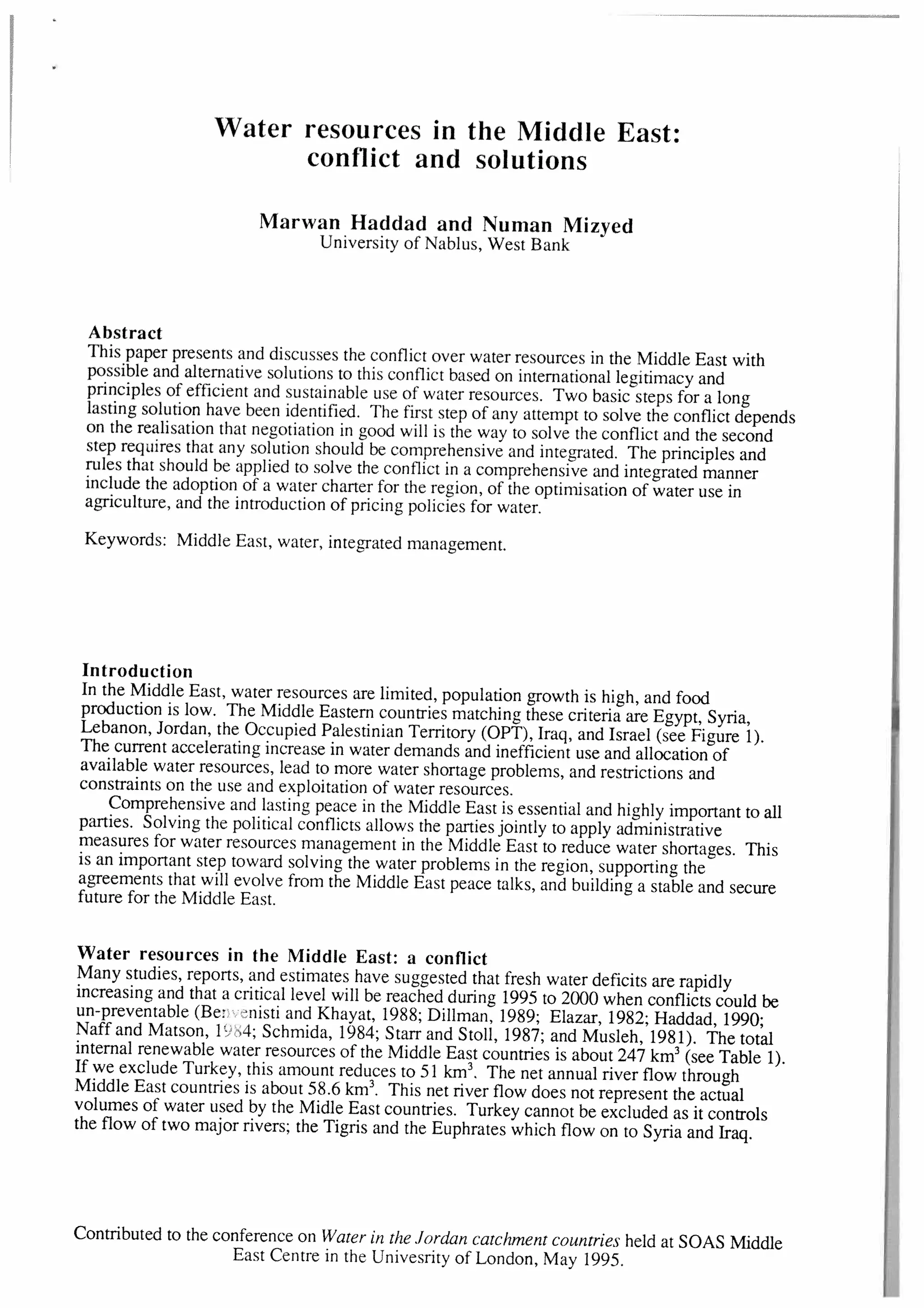 Paper- Water in the Jordan catchment countries.PDF