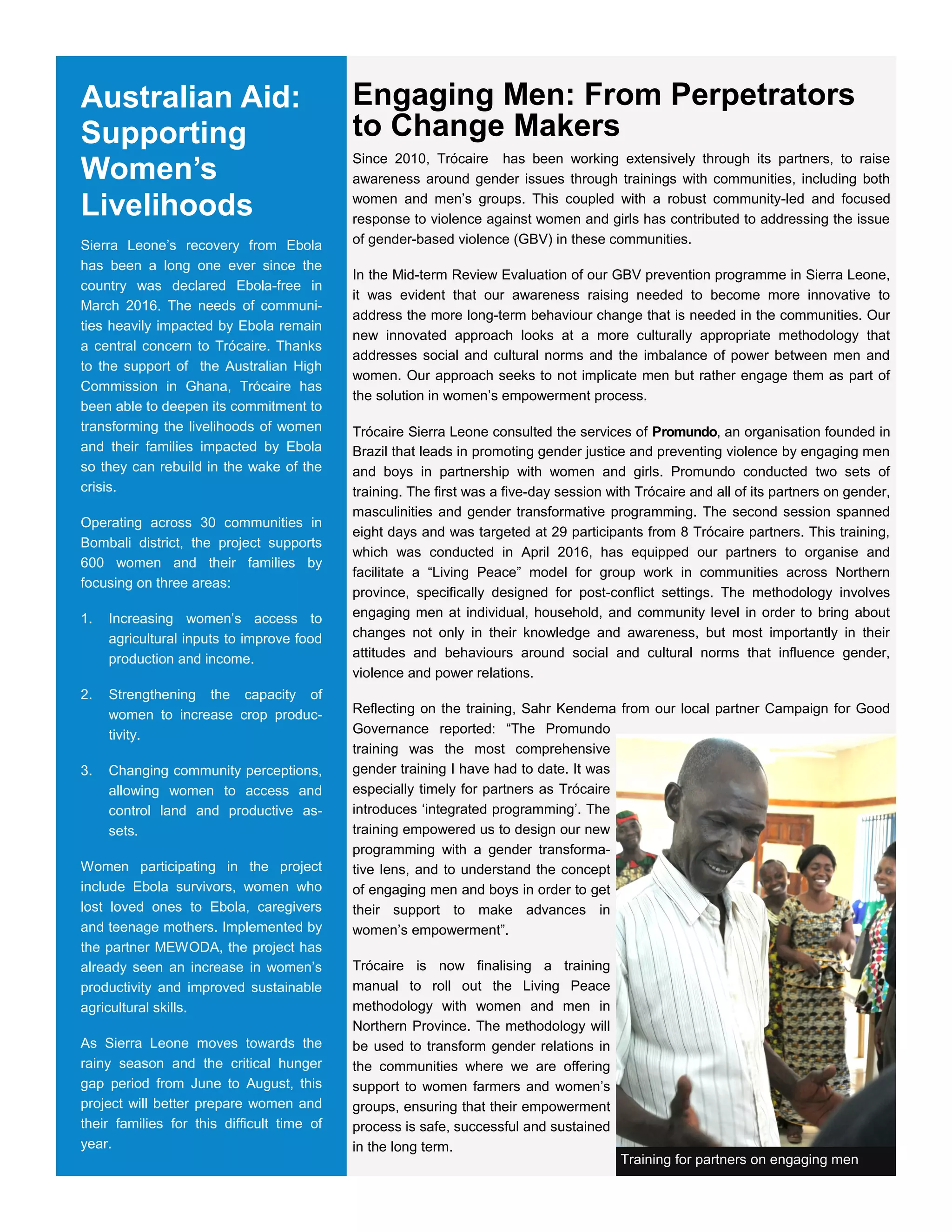 Trocaire Newsletter Spring 2016 | PDF