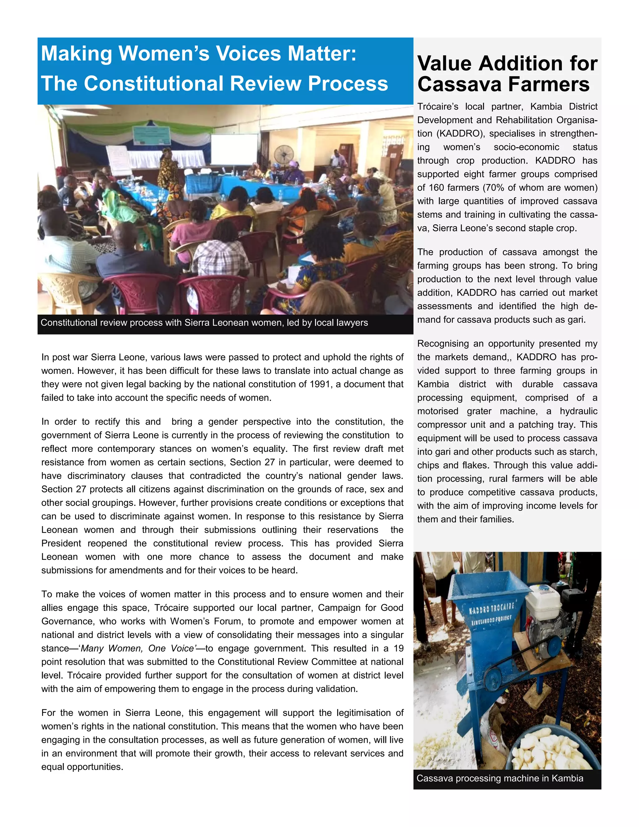 Trocaire Newsletter Spring 2016 | PDF