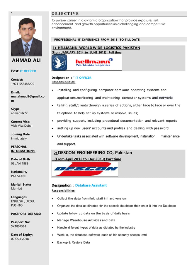 Ahmad.cv - original | DOCX | IT and Internet Support | Internet