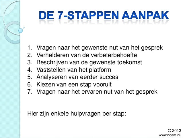 De 7 stappen aanpak