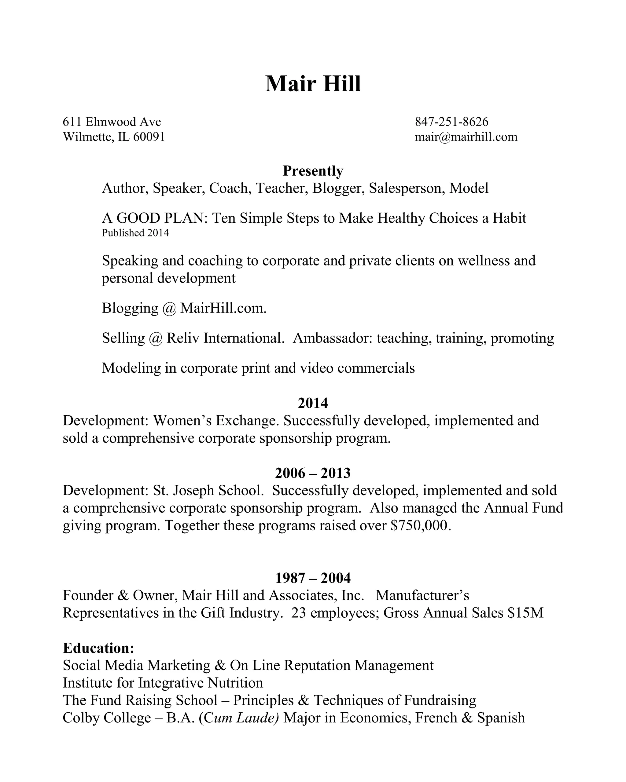 MSH Resume 916 | PDF