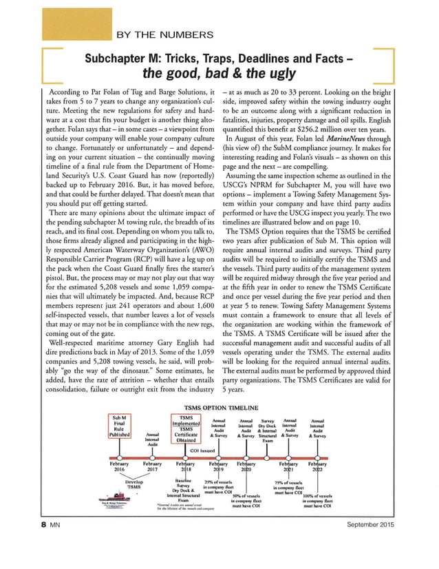 Subchapter M By The Numbers - Marine News September 2015 | PDF