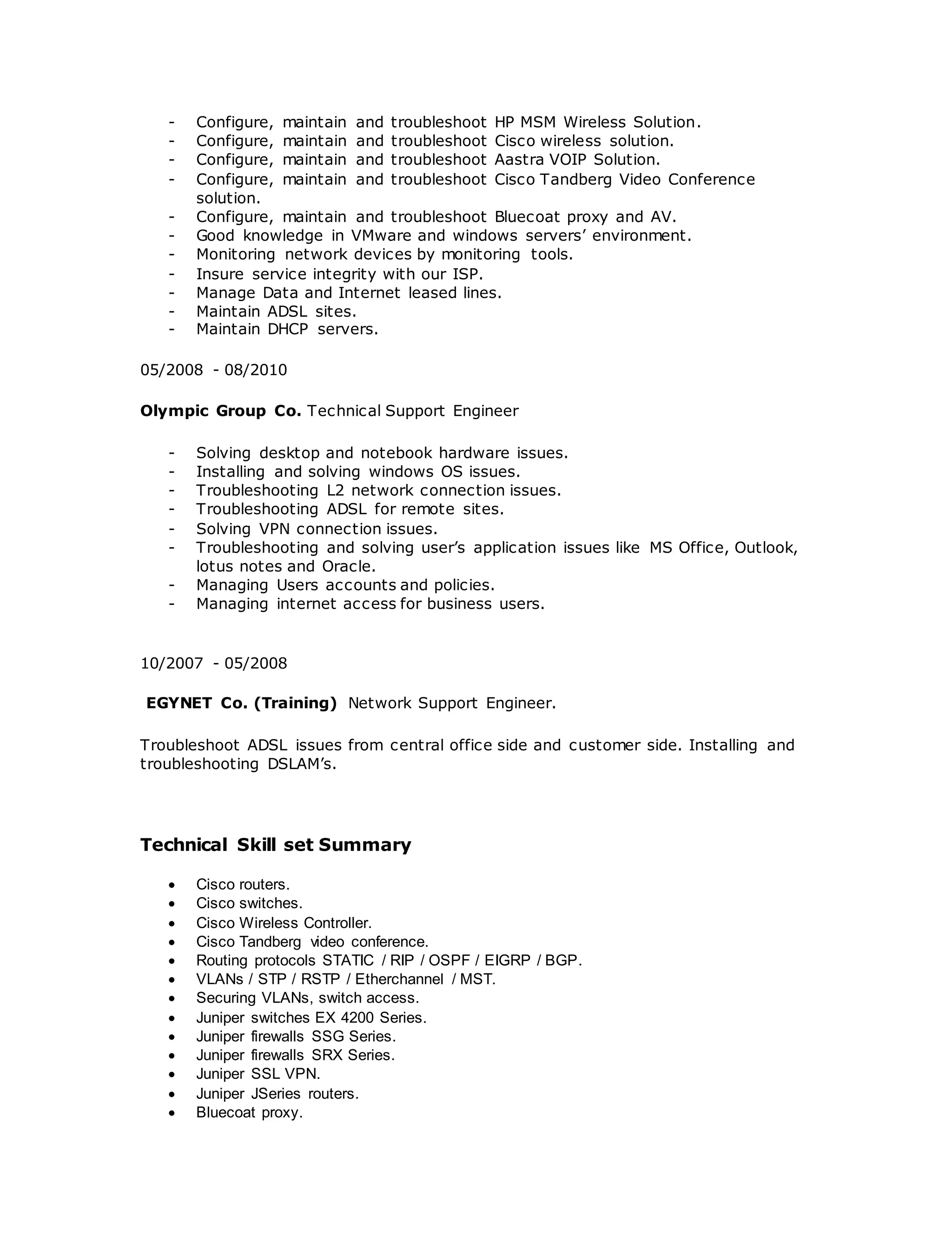 mohamed sanad cv | DOCX | Computer Networking | Computing